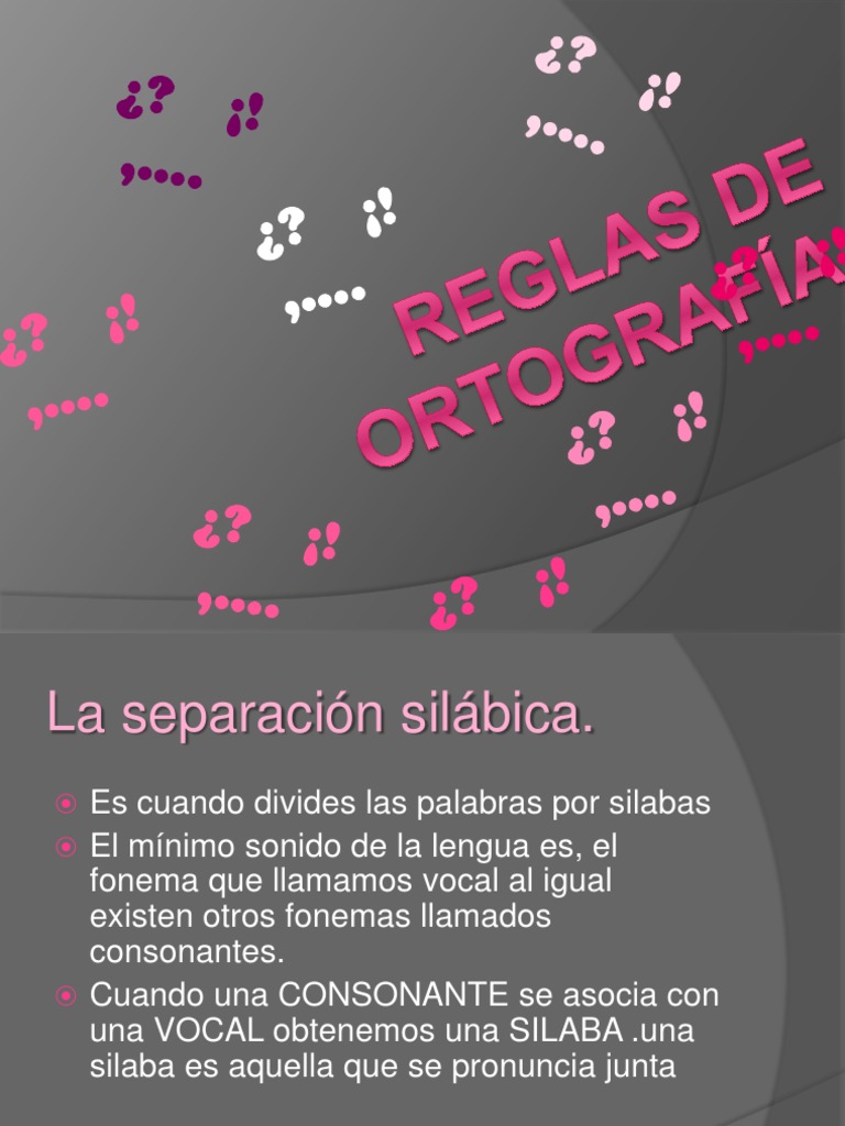 Reglas de Ortografia | PDF | Vocal | Palabra