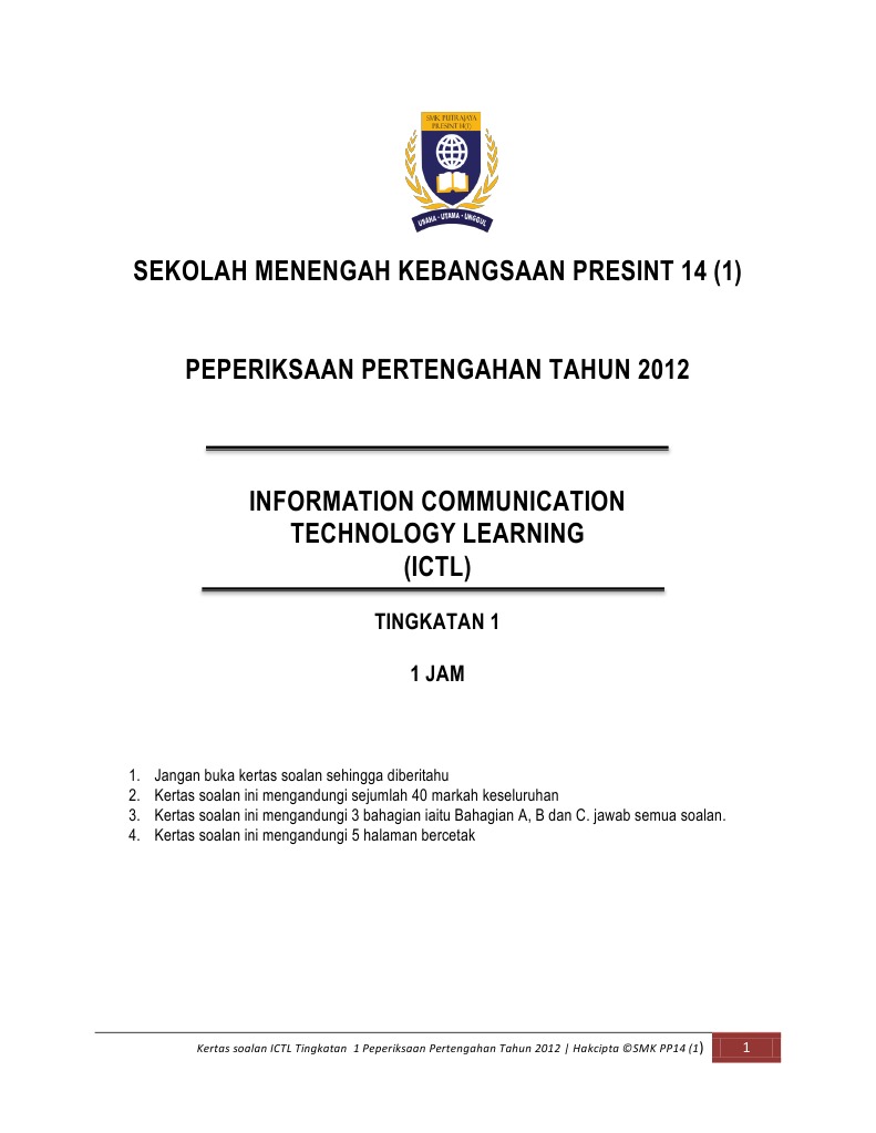 Soalan Peperiksaan Ict | PDF