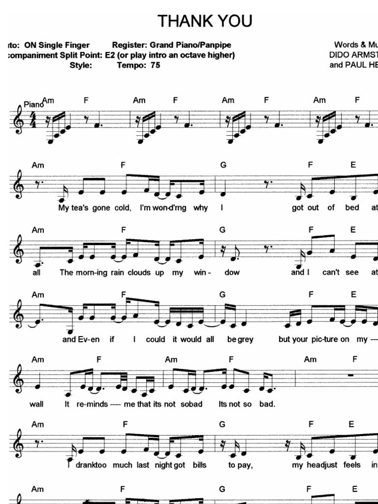 Dido Thank You | PDF
