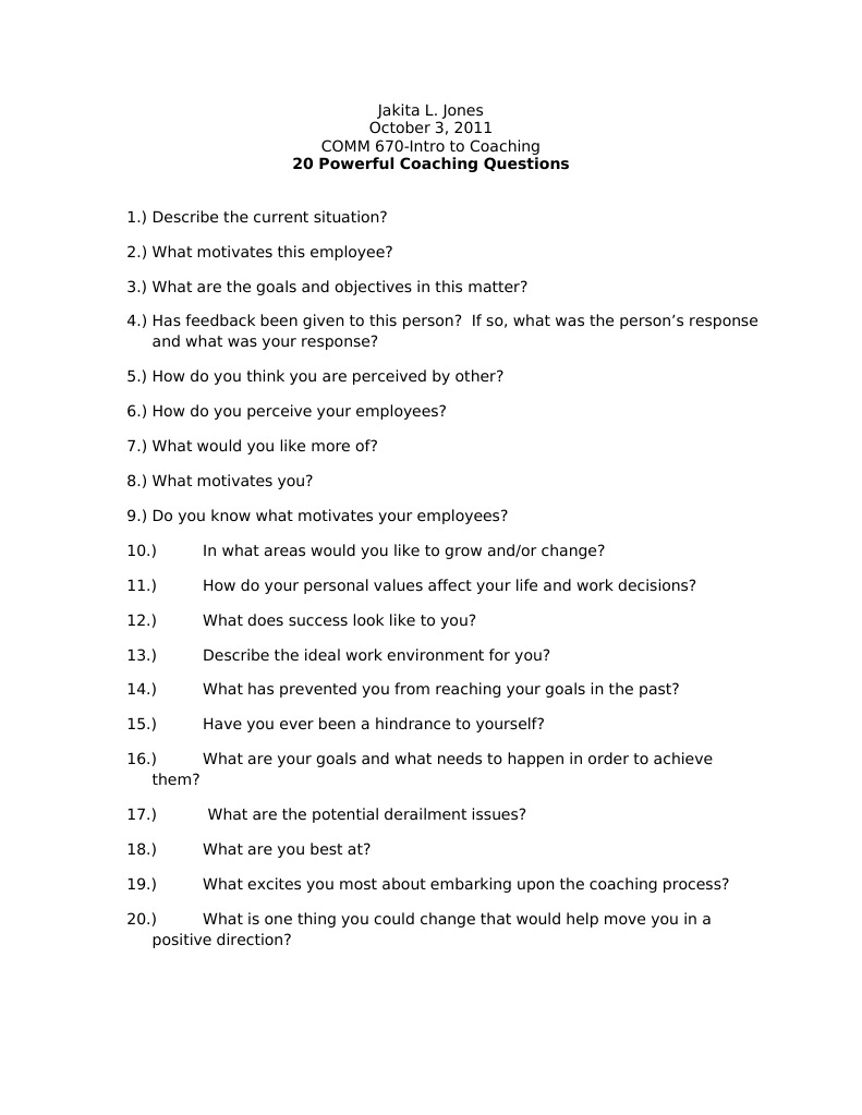 20 Powerful Questions | PDF