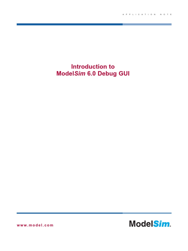 Intro ModelSim GUI ApNote 2 | PDF | Hardware Description Language | Graphical User Interfaces