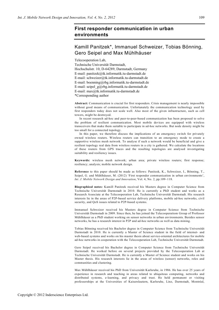 IJMNDI Emergency Router 27626 | PDF | Wireless Lan | Routing