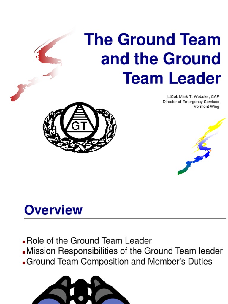 Ground Team Leader Roles | PDF | United States Air Force | Civil Air Patrol