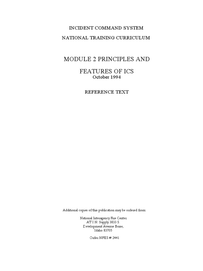 Incident Command System Modules | PDF | Incident Command System | Business