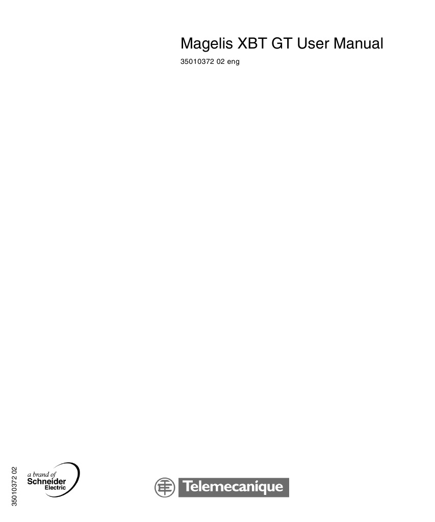Magelis XBTGT User Manual | PDF | Thin Film Transistor Liquid Crystal Display | Electrical Wiring