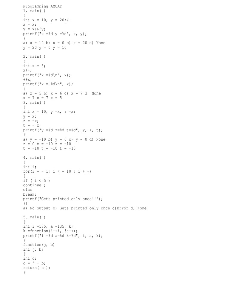 Amcat | PDF | Operating System | Central Processing Unit