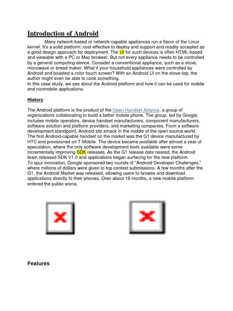 Introduction of Android | PDF | Android (Operating System) | Databases