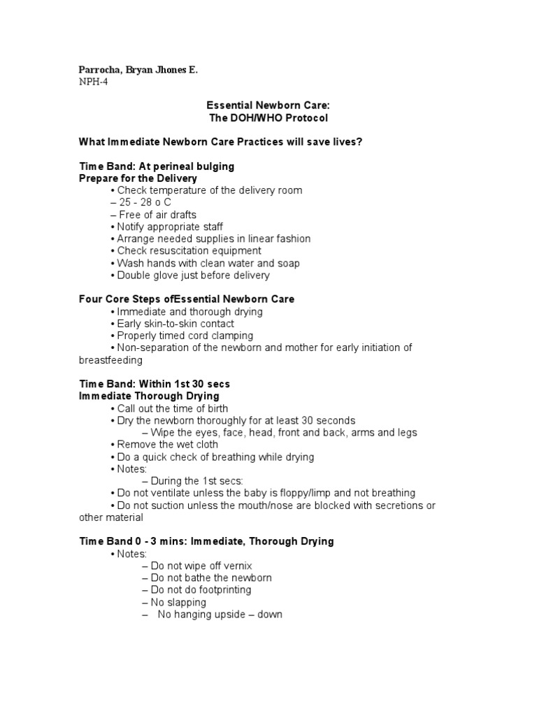 Essential Newborn Care | PDF | Infants | Breastfeeding