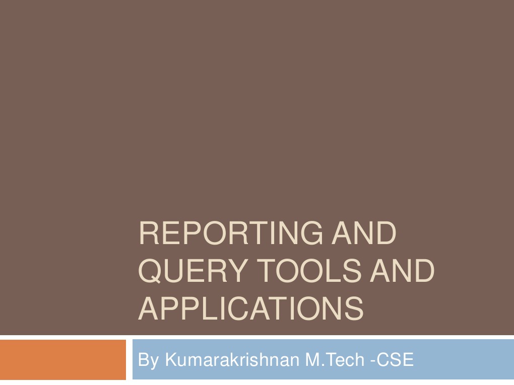 Reporting and Query Tools and Applications | PDF | Databases | Object ...