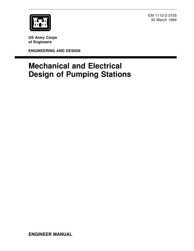 Pump Station Design USARMY | PDF | Pump | Motor Oil