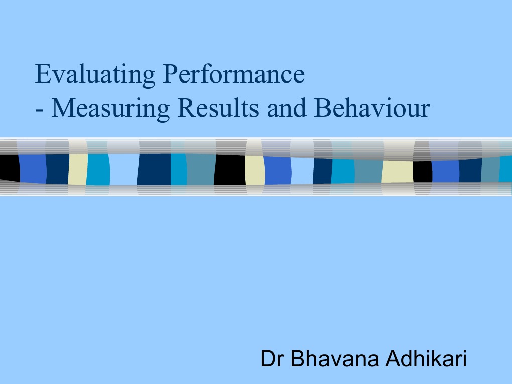 5 Evaluating Performance - Measuring Results and Behaviour | PDF ...