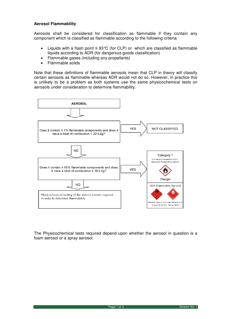 Aerosol Flammability Information | PDF | Science & Mathematics | Computers