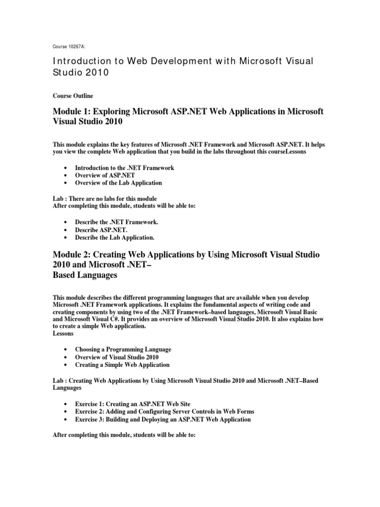 Course OutlineModule MS-267 | PDF | Language Integrated Query ...