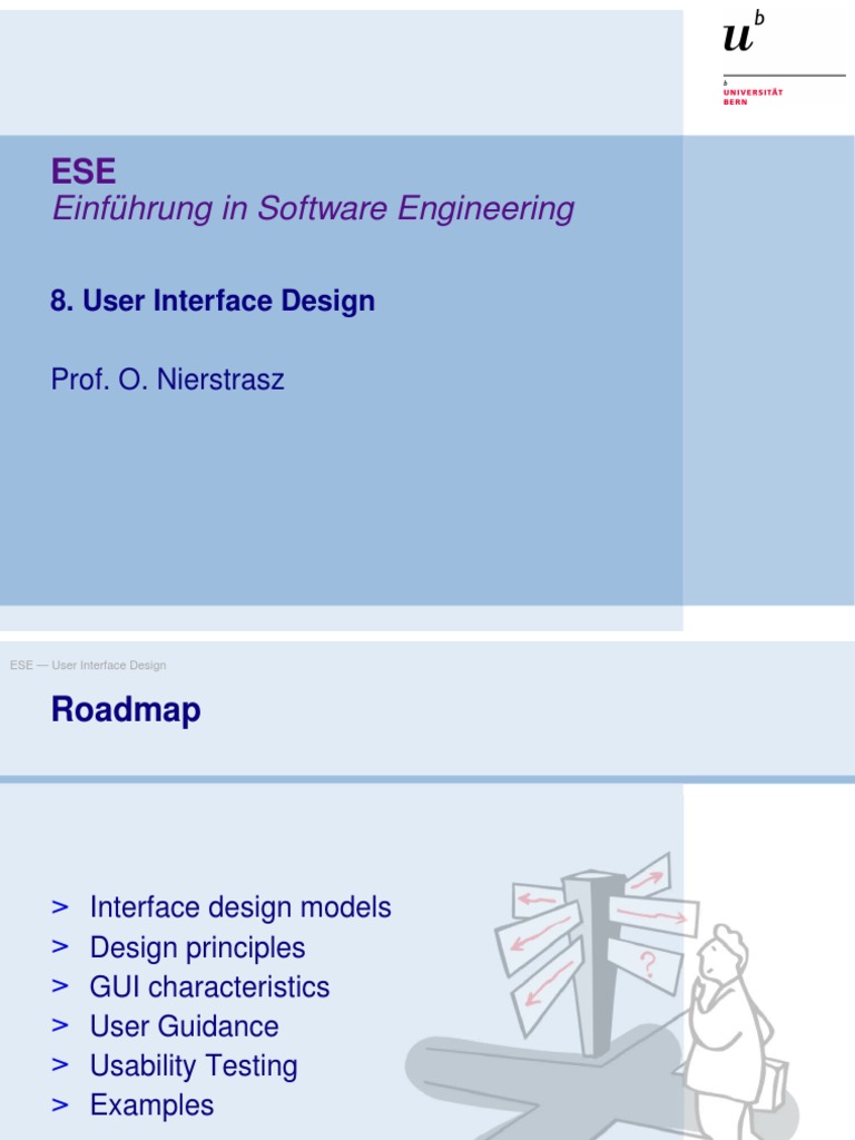 Einführung in Software Engineering: 8. User Interface Design | PDF ...