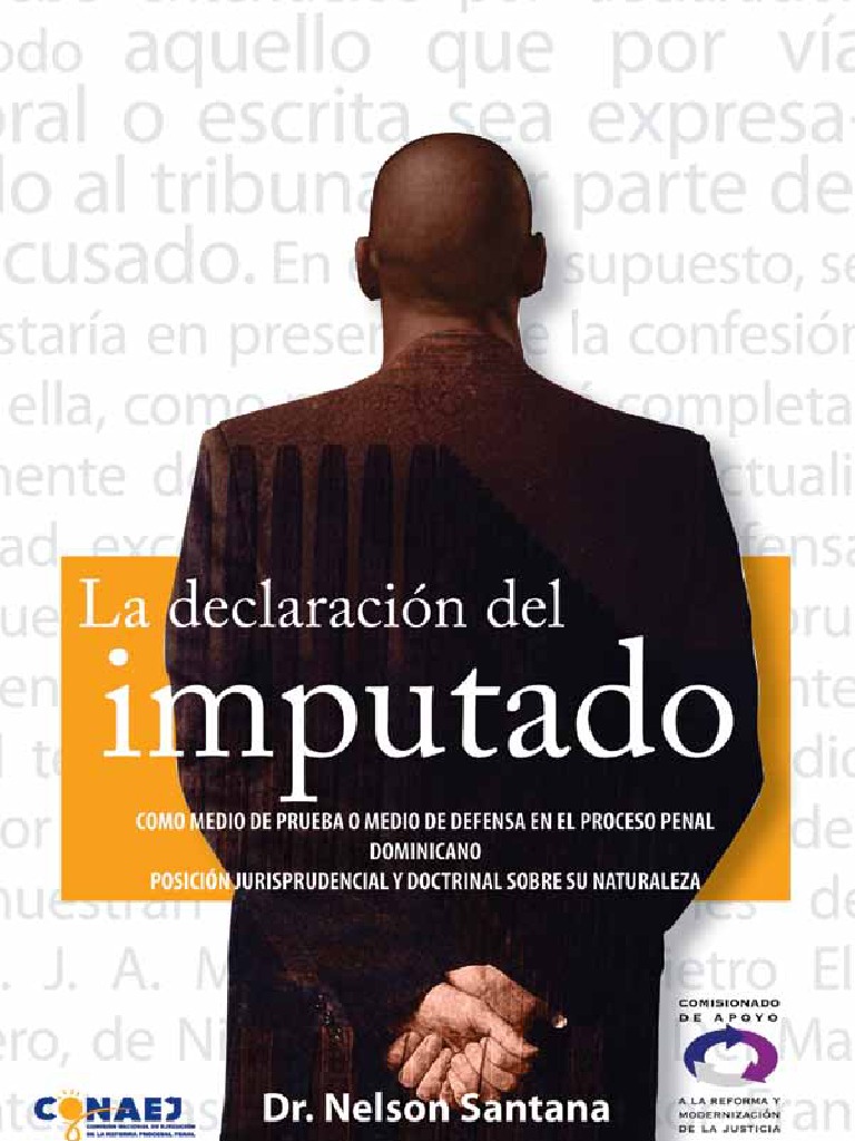 La Declaracion Del Imputado Libro Procedimiento Criminal Derecho Penal