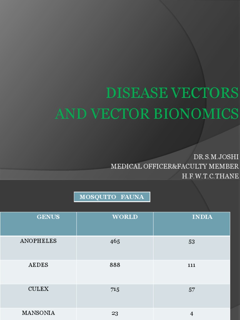 Disease Vectors and Vector Bionomics | PDF | Vector (Epidemiology ...