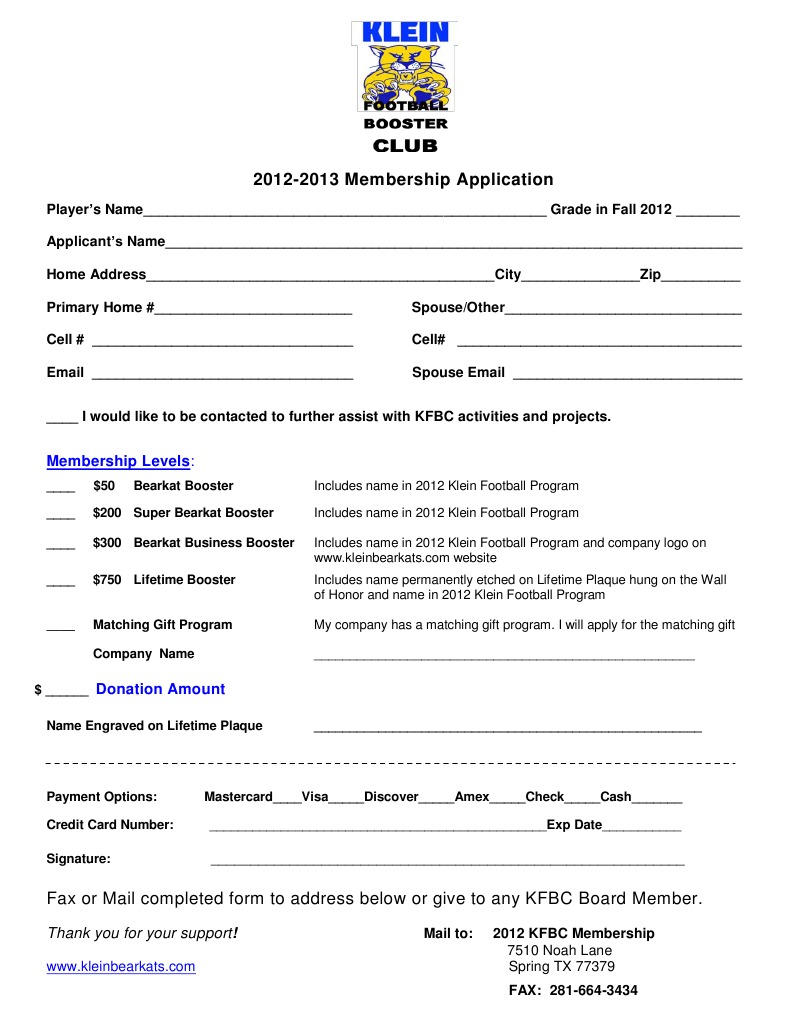 2012-2013 KFBC Membership Application | PDF