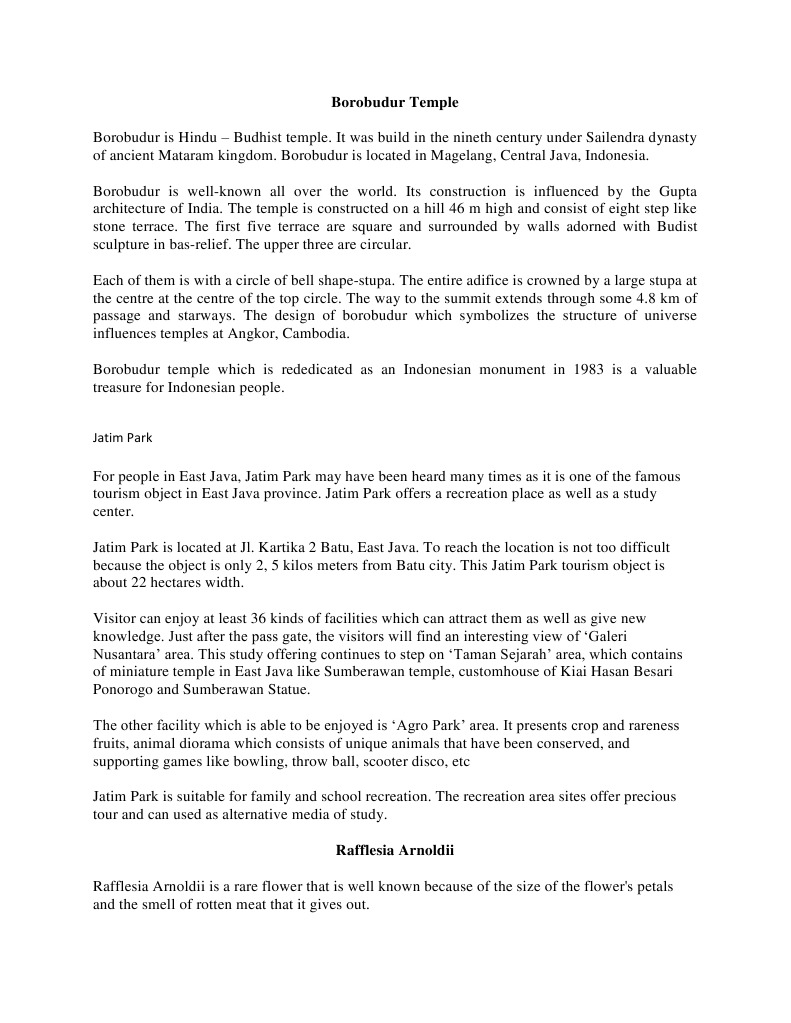 Contoh Teks Descriptive | PDF