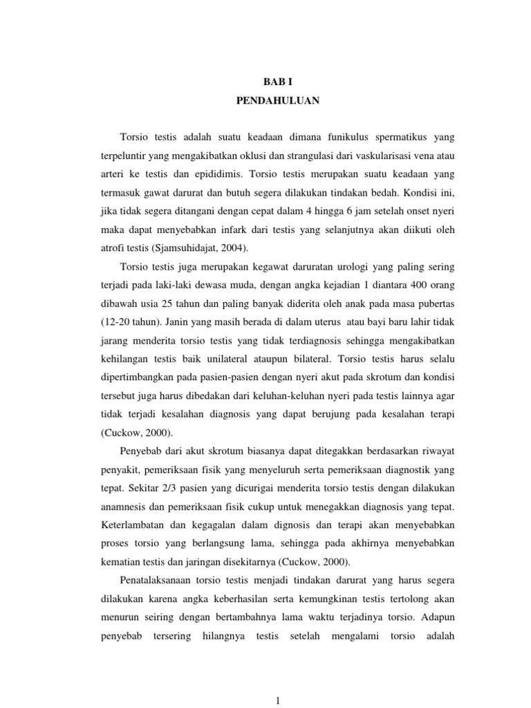 Referat Torsio Testis | PDF