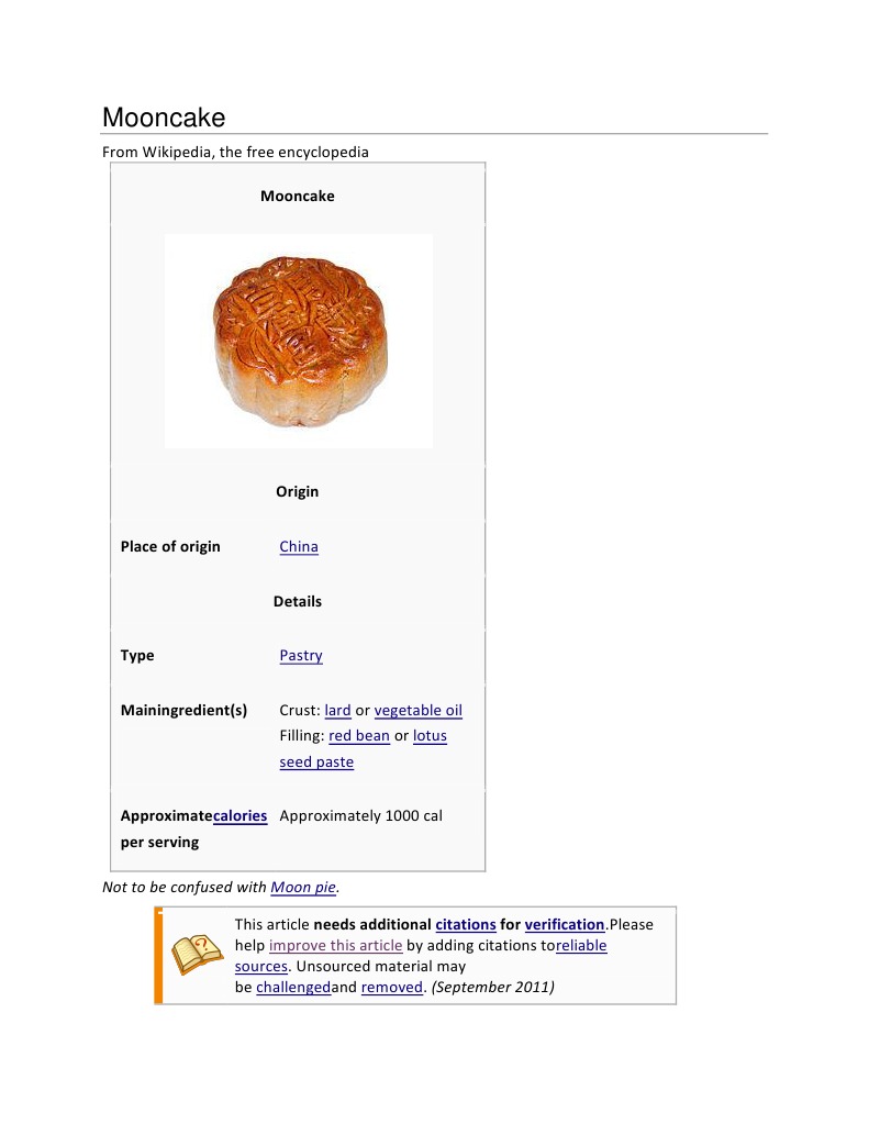 Mooncake | PDF | Cuisine | Food And Drink