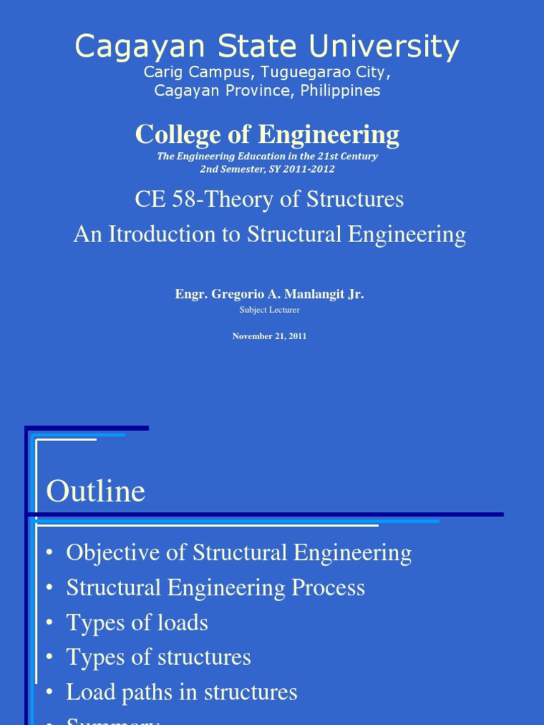 An Introduction To Structural Engineering | PDF | Structural Load | Structural Engineering