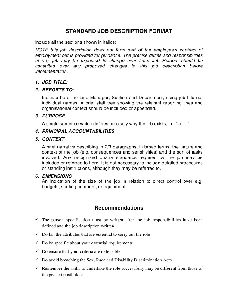 HR Standard JD | PDF