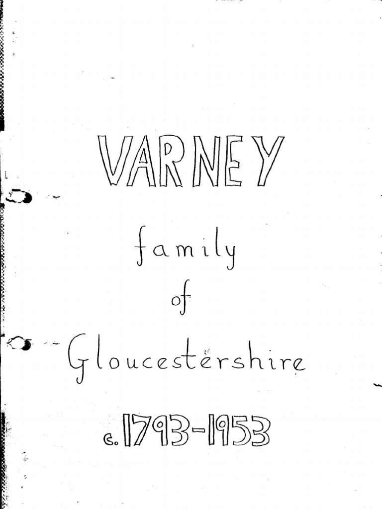 VARNEY Family of Gloucestershire c.1793-1953 | PDF