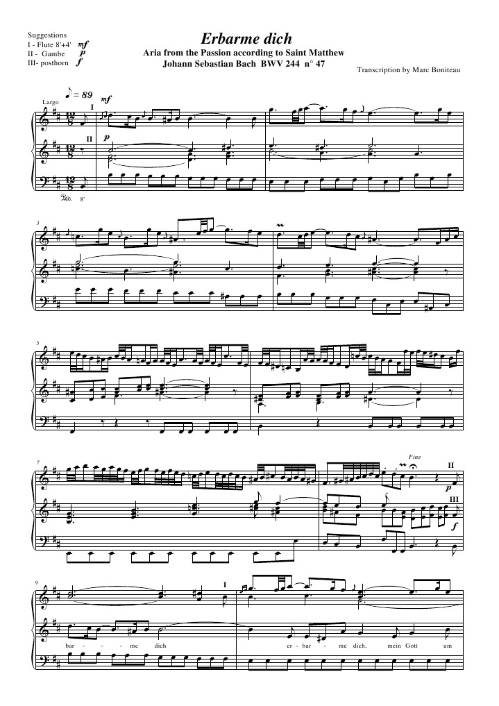 Erbarme Dich | PDF | Musique d'église | Compositions classiques