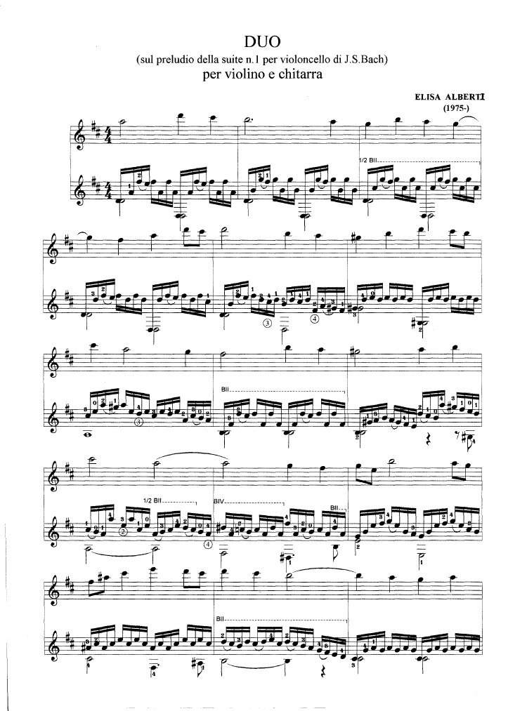 Bach Prelude Cello Suite G Duo For Guitar and Violin | PDF