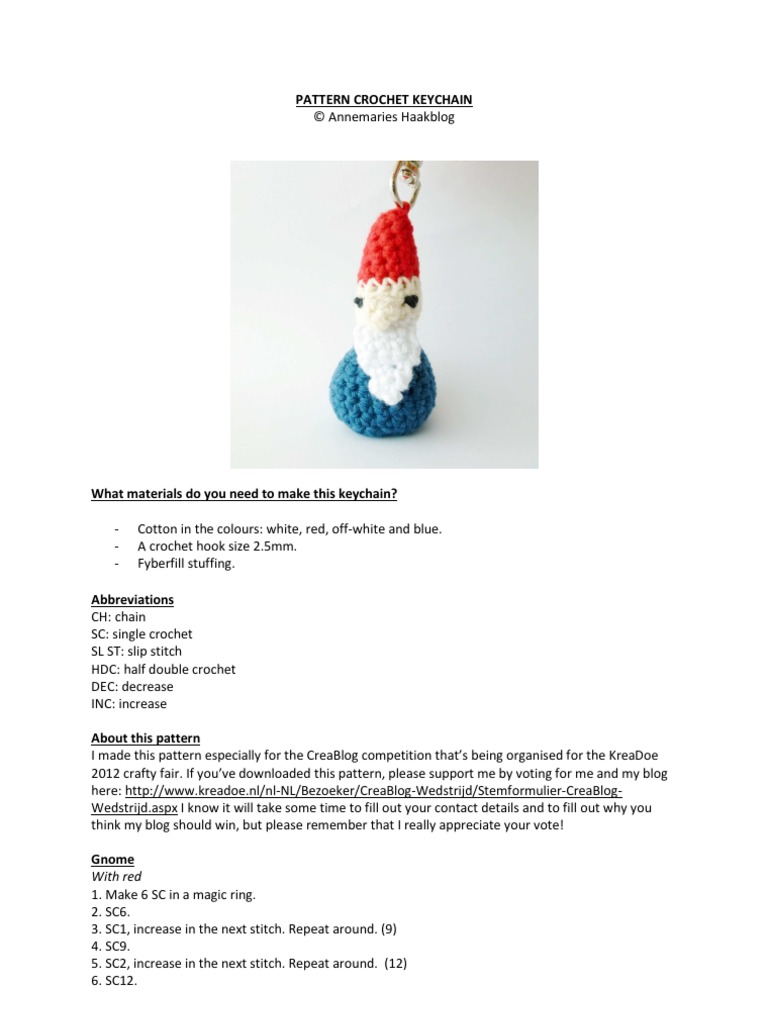 Pattern Crochet Keychain | PDF