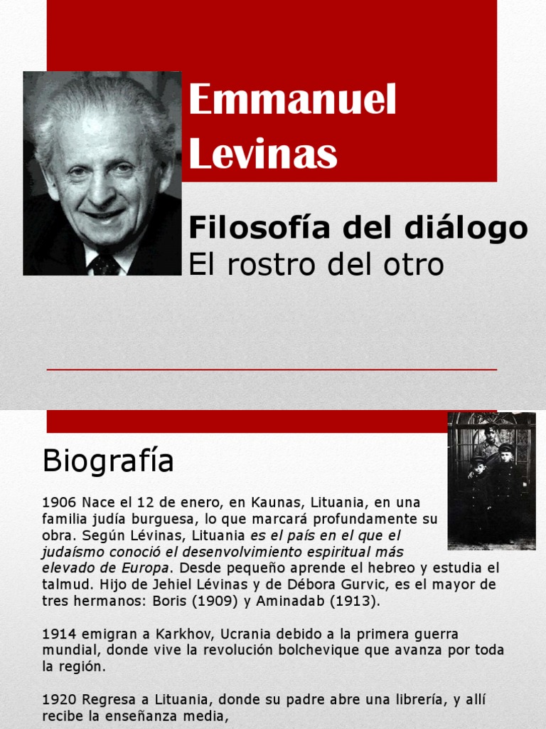 Emmanuel Levinas y la filosofía del diálogo | Metafísica | Verdad