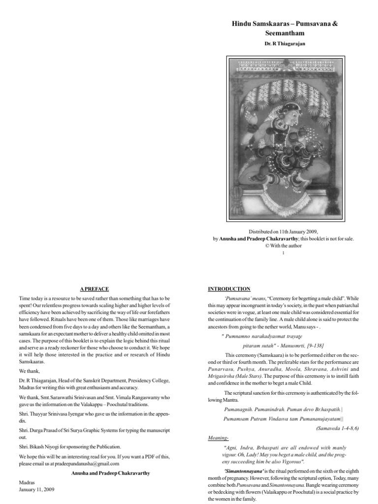 Pumsavana SeemantHam Ceremony | PDF | Vedas