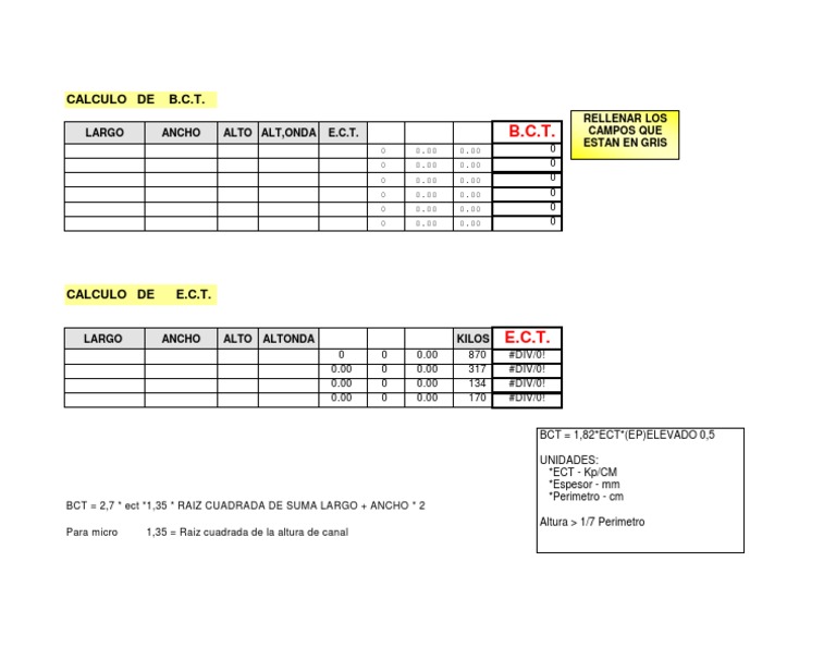 Calculo Teorico Del BCT A Partir Del Ect y Viceversa. | PDF