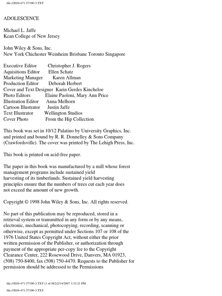 Adolescence | PDF | Adolescence | Identity (Social Science)