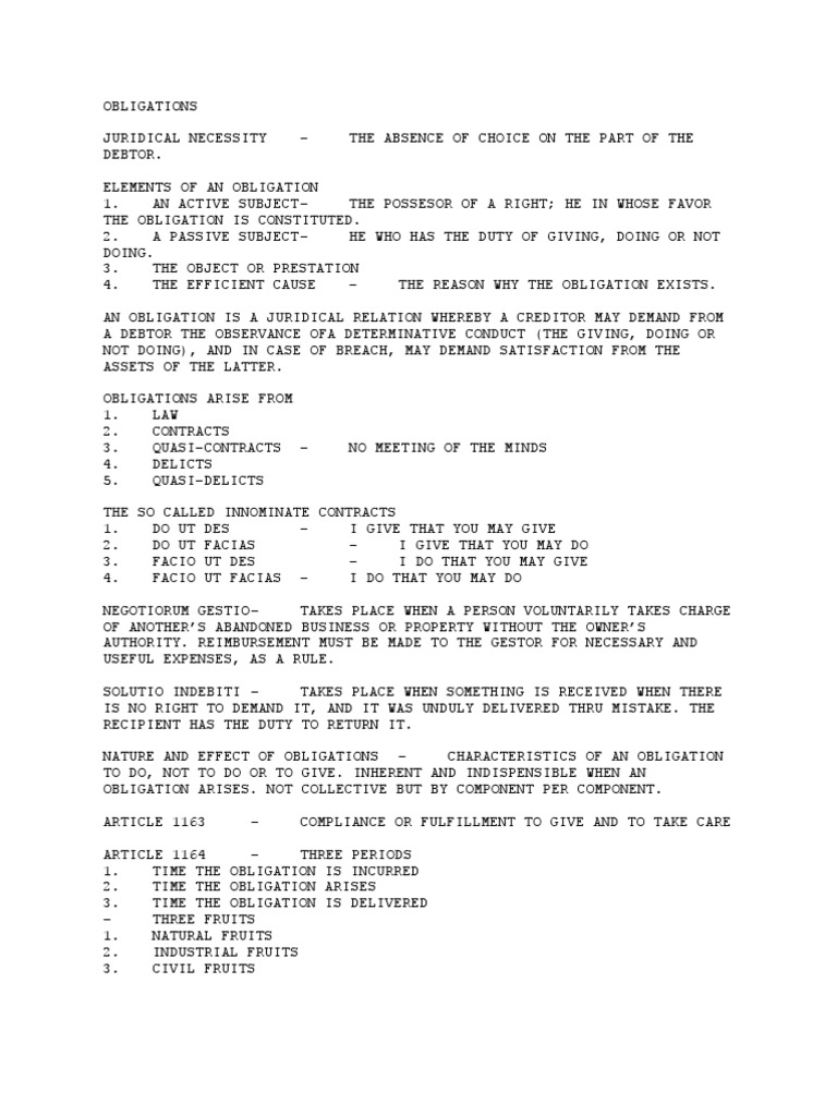 Obligations and Contracts Reviewer | PDF | Offer And Acceptance | Subrogation