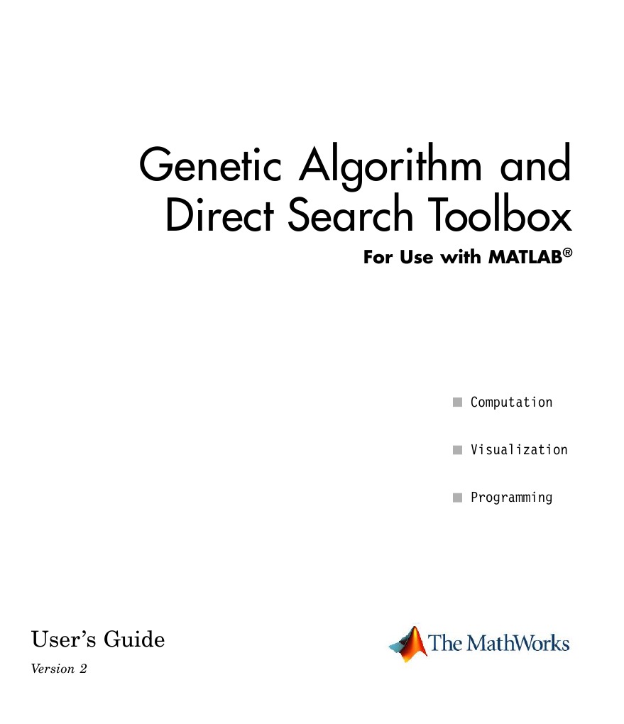 Genetic Algorithm Help File Matlab Pdf Genetic Algorithm Mathematical Optimization