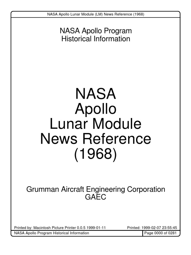Apollo Lunar Module History | PDF | Apollo Program | Apollo Lunar Module