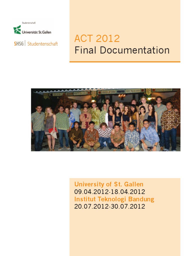 ACT 2012 - Final Documentation | PDF | Indonesia | Switzerland