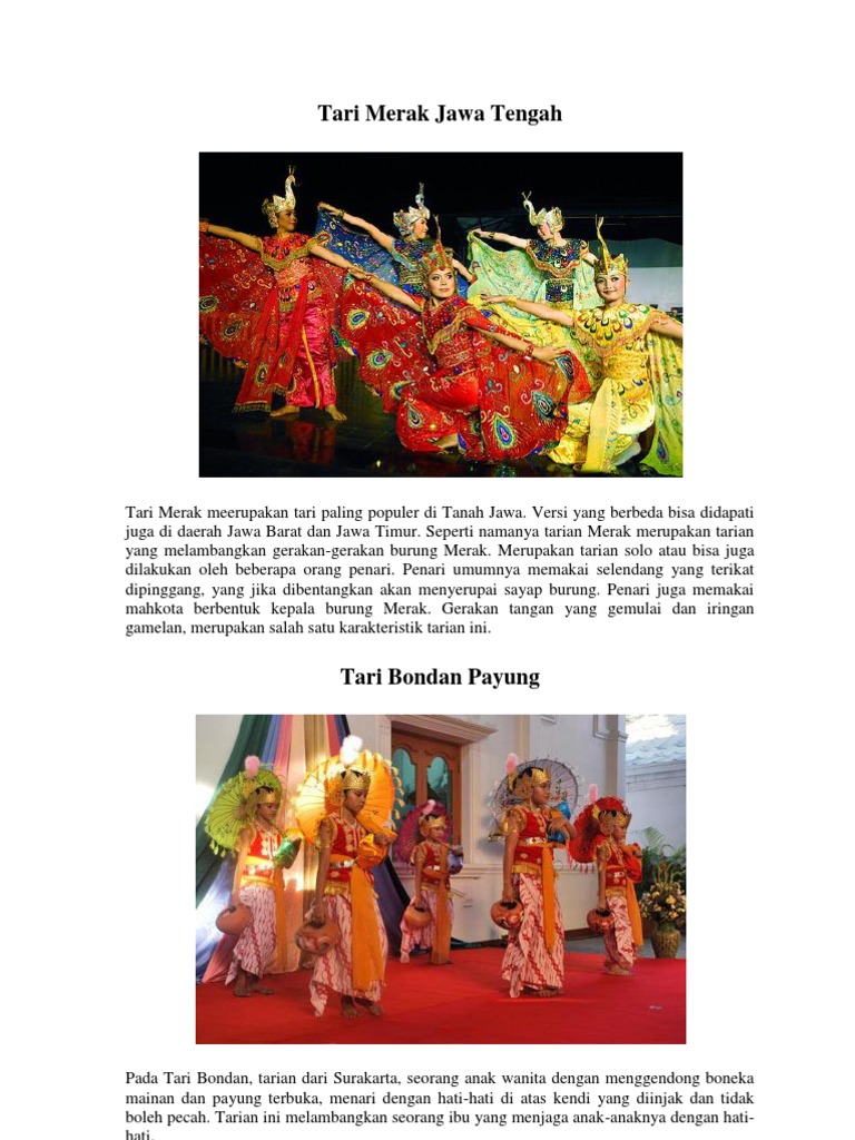 Tari Tradisional Jawa Tengah: Ragam dan Makna | PDF