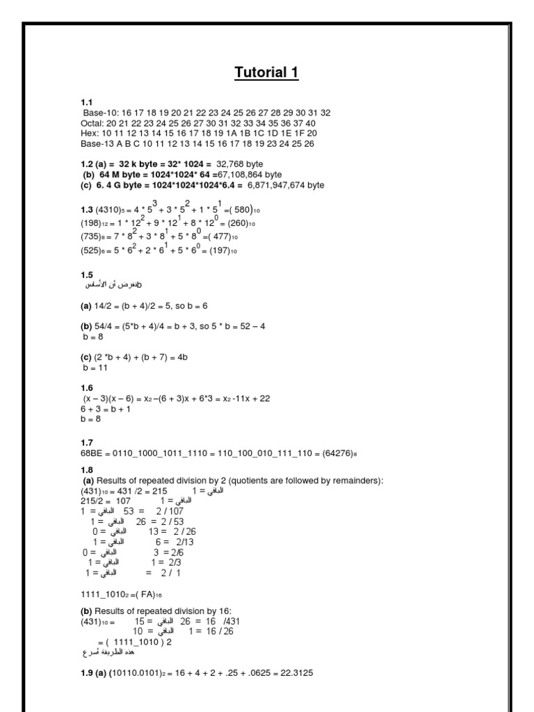 Math Conversion Tutorial | PDF
