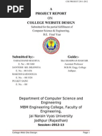 A Mini Project Report ON "Making A Website (Web Development) " | PDF ...