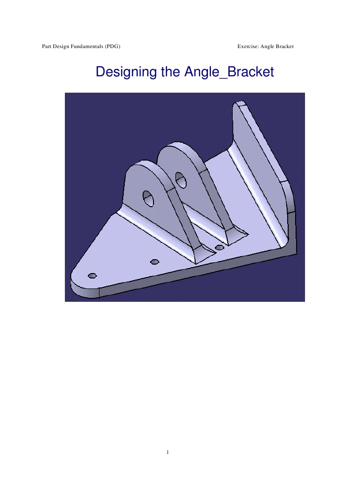 CATPDG X Angle Bracket Detailed Steps | PDF