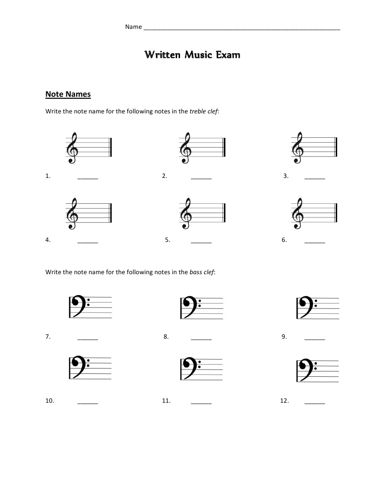 Music Theory Exam for Students | PDF | Language Arts & Discipline