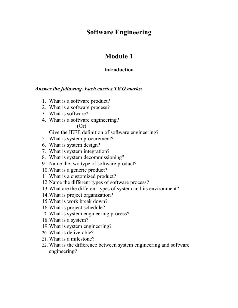 Software Engineering Question Bank | PDF | Reliability Engineering ...
