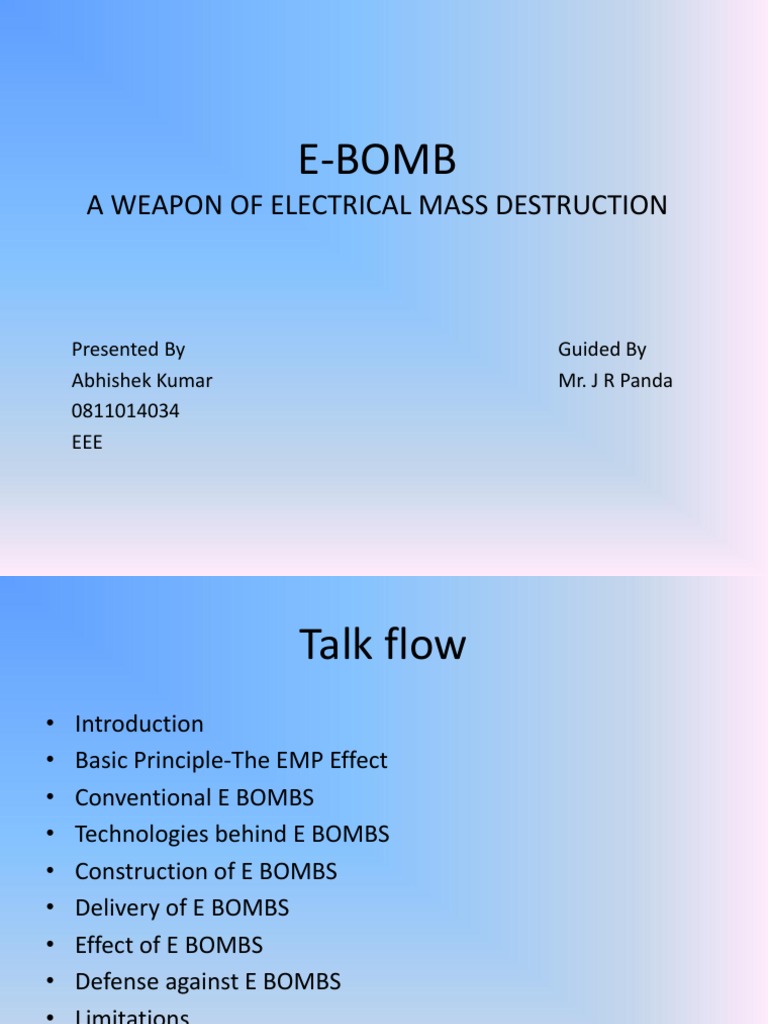 E-Bomb: A Weapon of Electrical Mass Destruction | PDF ...