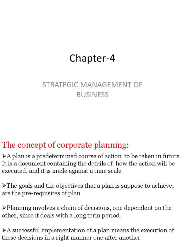 Chapter-4: Strategic Management of Business | PDF | Marketing Strategy ...