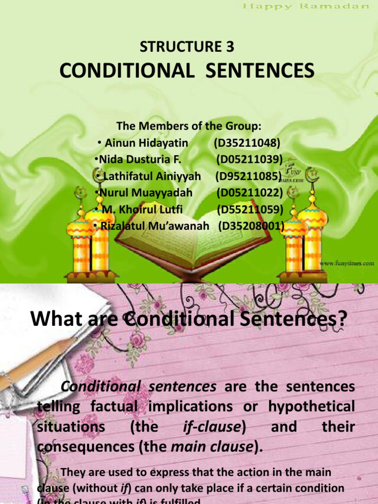 Conditional Sentences: Structure 3 | PDF | Sentence (Linguistics) | Grammar