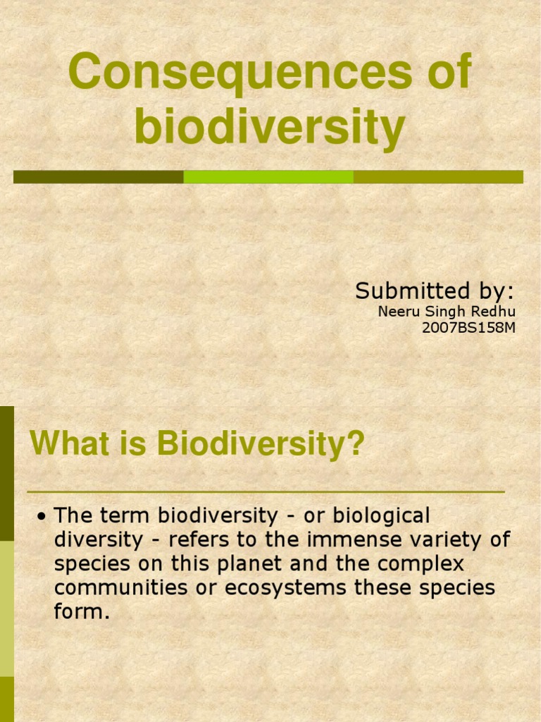 Consequences of Biodiversity | PDF | Biodiversity | Ecosystem