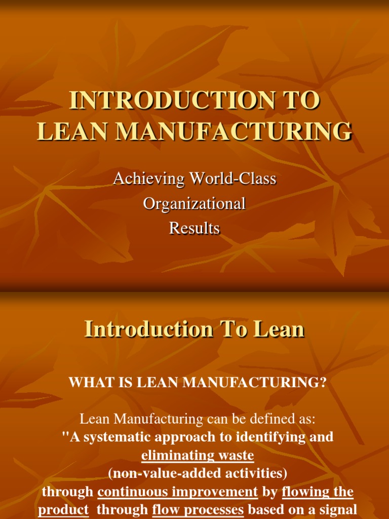 Lean Manufacturing: Waste Reduction Strategies | PDF | Lean ...