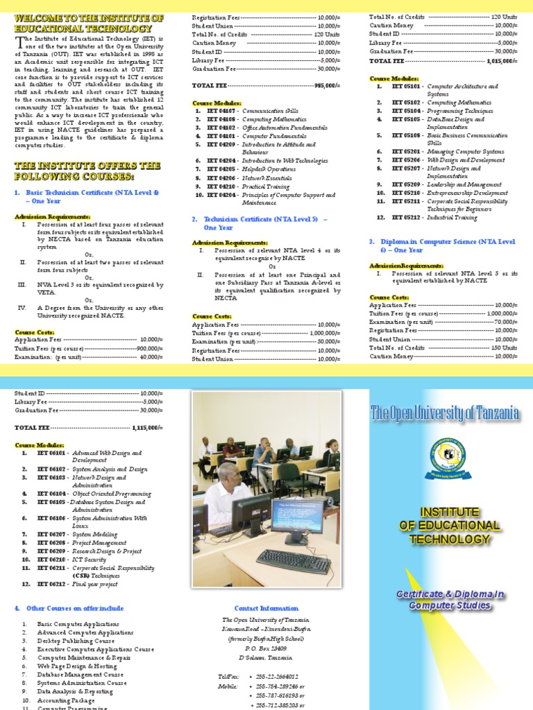 Nacte Brochure 1 | PDF | System Administrator | Educational Technology